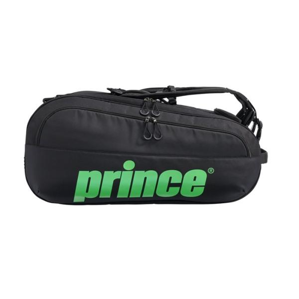 【メーカー】Prince（プリンス）【カテゴリー】テニス【分類】バック【商品説明】自立式や収納スペースなど、機能と使い勝手にこだわった戦うプレーヤーのためのラケットバッグ。【カラー・仕様・サイズ】カラー：240（ブラックxグリーン）素材：ポ...