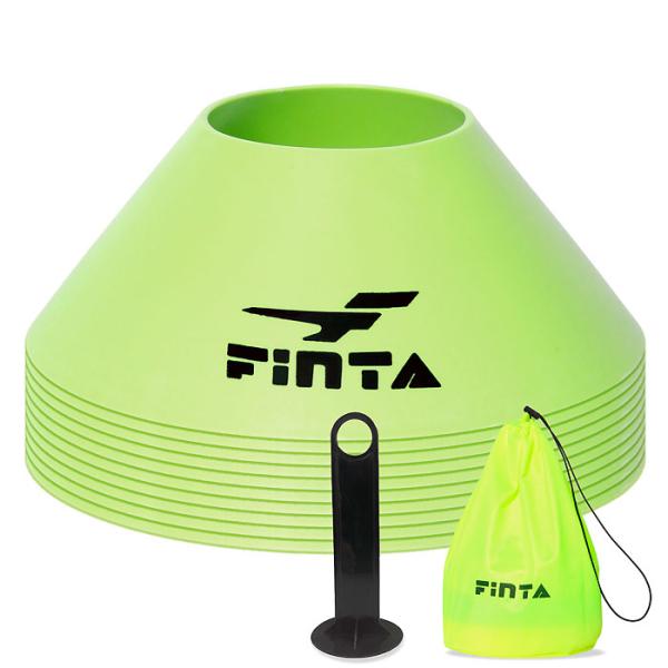 【メーカー】フィンタ（FINTA）【カテゴリー】サッカー　フットサル【分類】トレーニング用品【商品説明】サッカー、フットサルだけでなく様々なスポーツでご利用いただける、汎用性の高いトレーニング用マーカーコーン10枚セットです。【カラー・仕様...