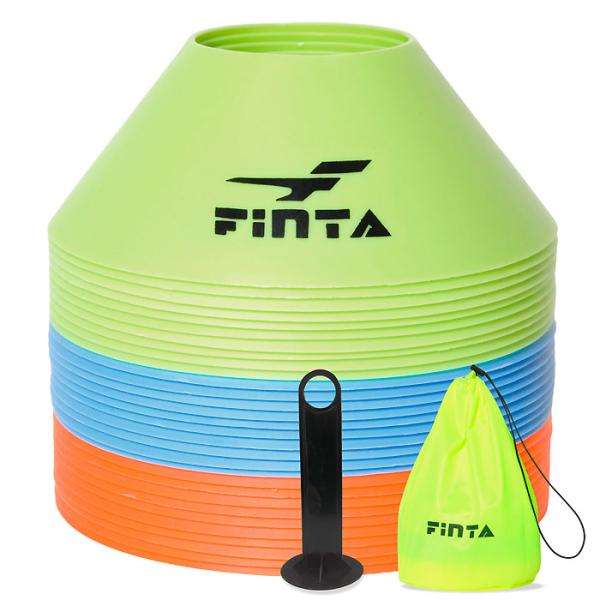 【メーカー】フィンタ（FINTA）【カテゴリー】サッカー　フットサル【分類】トレーニング用品【商品説明】サッカー、フットサルだけでなく様々なスポーツでご利用いただける、汎用性の高いトレーニング用マーカーコーン30枚セットです。【カラー・仕様...
