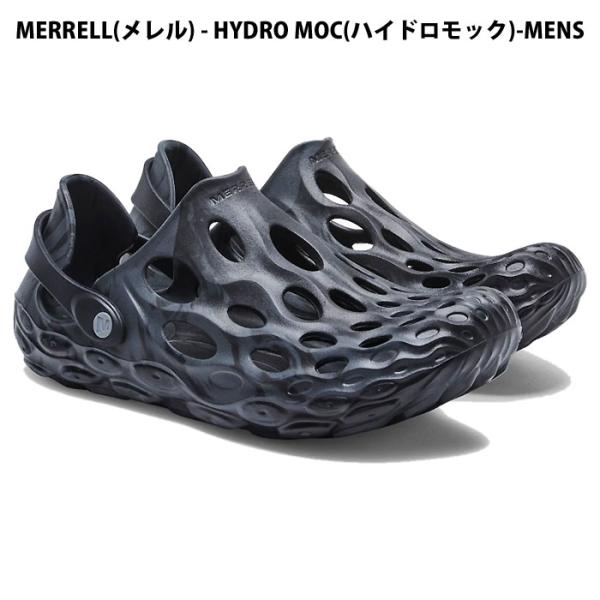 【メーカー】MERRELL（メレル）【カテゴリー】マルチSP【分類】シューズ【商品説明】独創的なフォルムデザインと唯一無二の履き心地により世界中で話題性が高まっているHYDRO MOC (ハイドロ モック)。通気性や水抜けに優れていることか...