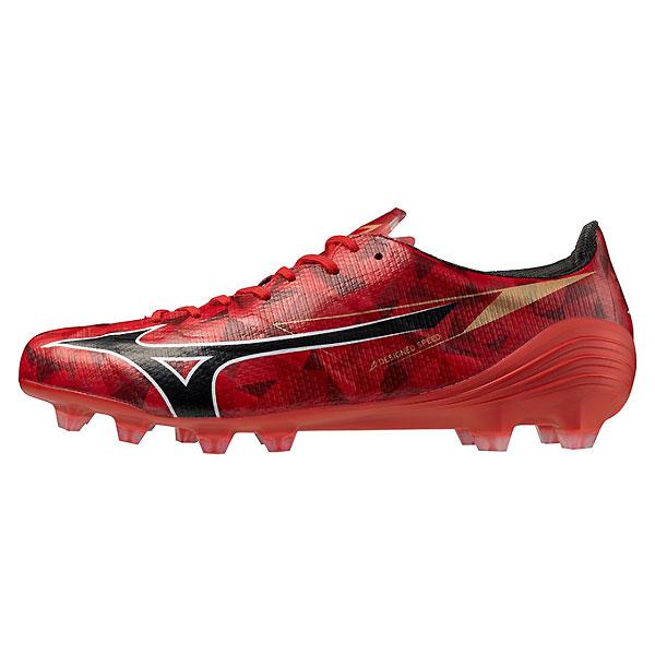 【メーカー】ミズノ（MIZUNO）【カテゴリー】サッカー【分類】スパイク【商品説明】さらなるスピードを追求したミズノアルファ第2世代モデル。不屈の輝きが、勝利への道を照らし出す「PLATINUM SILVER PACK」限定カラー。さらなる...