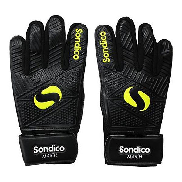 【メーカー】Sondico（ソンディコ）【カテゴリー】サッカー【分類】GKグローブ【商品説明】パフォーマンスを念頭に置いて作られたソンディコマッチジュニアゴールキーパーグローブ。【カラー・仕様・サイズ】カラー：40（ブラック×イエロー）フロ...