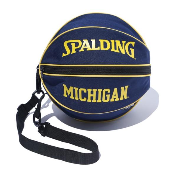 【メーカー】SPALDING（スポルディング）【カテゴリー】バスケットボール【分類】バック【商品説明】7号球を1球収納可能なボールバッグ（5号球、6号球も収納可能）バックル付で他のバッグに接続可能。ネイビーとイエローがポイントのMICHIG...