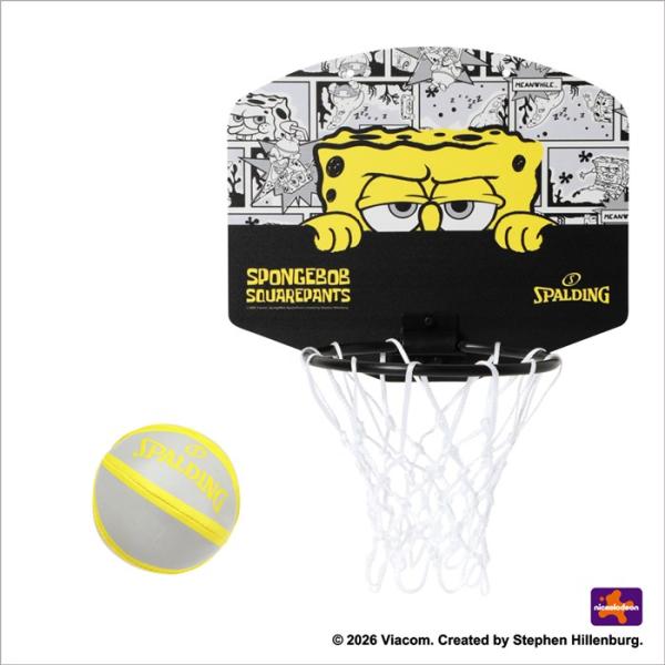 【メーカー】SPALDING（スポルディング）【カテゴリー】バスケットボール【分類】アクセサリー【商品説明】下から覗くスポンジ・ボブがポイントのコミックデザインのマイクロミニ。【カラー・仕様・サイズ】素材：プラスチックボードサイズ：W28....