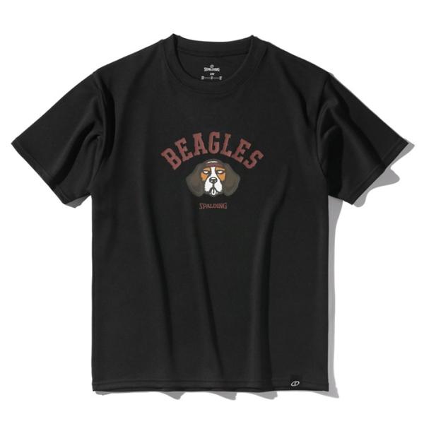 【メーカー】SPALDING（スポルディング）【カテゴリー】バスケットボール【分類】Ｔシャツ【商品説明】架空のバスケチーム「BEAGLES」のロゴデザインのチームロゴTシャツ。【カラー・仕様・サイズ】カラー：（1000）ブラック素材：ポリエ...