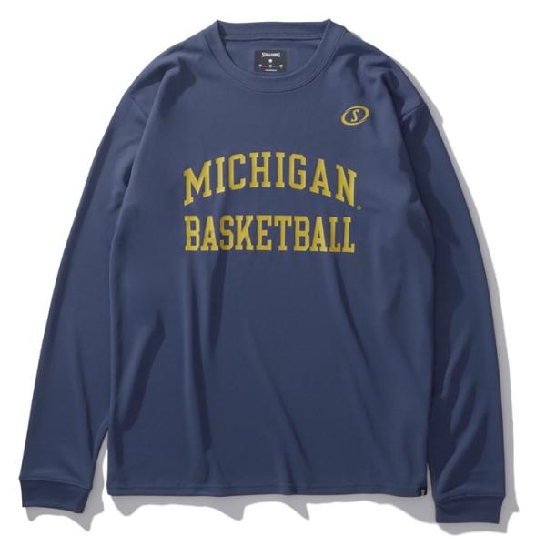 【メーカー】SPALDING（スポルディング）【カテゴリー】バスケットボール【分類】Ｔシャツ【商品説明】MICHIGAN BASKETBALLをアーチロゴで配したカレッジ風長袖Tシャツ。【カラー・仕様・サイズ】素材：ポリエステルサイズ：XX...