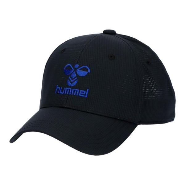 【メーカー】ヒュンメル（hummel）【カテゴリー】サッカー【分類】キャップ【商品説明】高通気素材を採用したベーシックキャップ。【カラー・仕様・サイズ】カラー：9063（ブラック×Rブルー）素材：ポリエステル100%サイズ：56-60cm(...
