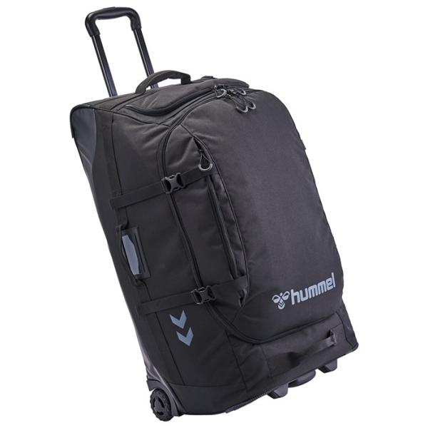 【メーカー】ヒュンメル（hummel）【カテゴリー】サッカー【分類】バック【商品説明】長期遠征に活躍する大容量のキャスターバッグ。豊富な収納ポケットが特徴。【カラー・仕様・サイズ】カラー：90（ブラック）素材：合成繊維サイズ：76×40×3...