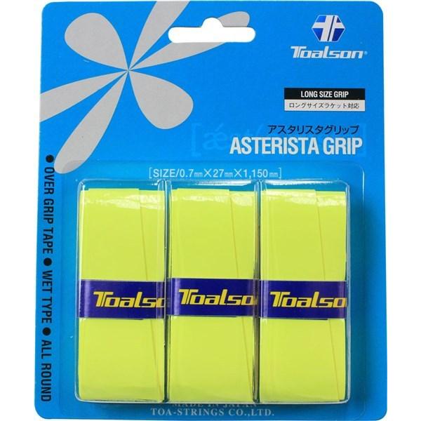 【メーカー】TOALSON（トアルソン）【カテゴリー】テニス【分類】アクセサリー【商品説明】オーバーグリップ ＜上巻き用グリップ＞。優れたクッション性により柔らかな感触を実現。大好評のアスタリスタをグリップテープでも展開。多彩なカラーで、ラ...
