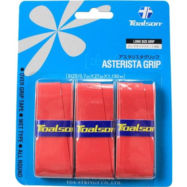 【メーカー】TOALSON（トアルソン）【カテゴリー】テニス【分類】アクセサリー【商品説明】オーバーグリップ ＜上巻き用グリップ＞。優れたクッション性により柔らかな感触を実現。大好評のアスタリスタをグリップテープでも展開。多彩なカラーで、ラ...