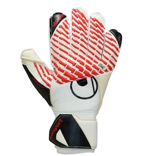【メーカー】uhlsport（ウールシュポルト）【カテゴリー】サッカー【分類】GKグローブ【商品説明】究極のグリップ力・衝撃吸収性が最高のパフォーマンスを発揮。【カラー・仕様・サイズ】カラー：01（ホワイト×ブラック×レッド）パーム：アブソ...