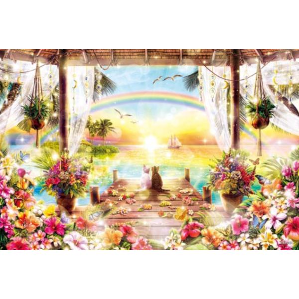 ピース数：１０５３スーパースモールピース完成サイズ：２６×３８cm完成サイズはレギュラーピースの約1/4組む場所に迷わずに省スペースで楽しめる！裏面ヒント付きなので仕分けや組み間違いの確認もできて安心して組むことができます。この商品は、太陽...