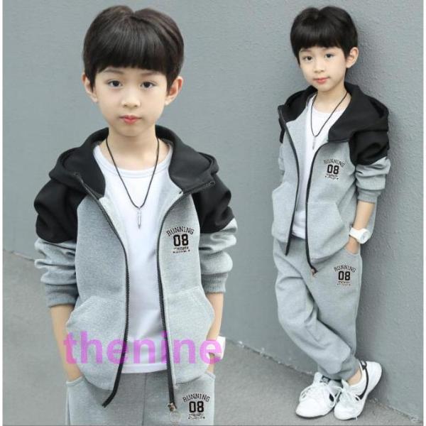 子供ジャージ 上下セット スウェット セットアップ パーカー トレーニングウェア　スポーツウェア　キッズ　男の子 ジュニア 子供服 春秋■素材：綿混■サイズ：（単位：cm）110 適応身長100cm120 適応身長110cm130 適応身長...