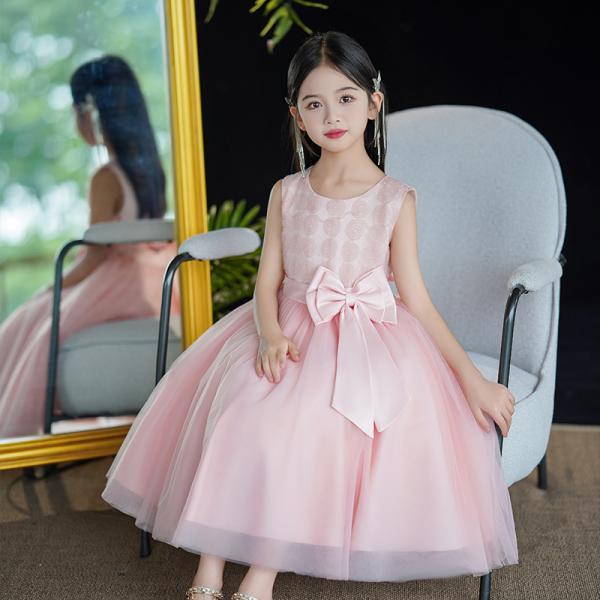 子供ドレス ピアノ発表会 結婚式 キッズ フォーマルドレス 子どもドレス 七五三 ジュニアドレス ホワイト 110 120 130 140 150 160 170 新品 色：ピンク/ブルーサイズ：110 120 130 140 150 160