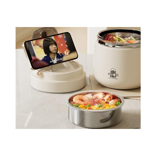弁当箱 保温弁当箱 スプーン付 収納袋付き 多層構造 ランチどんぶりランチジャー 1200ml 1500ml 大容量 お弁当箱 保温 保冷sus304 *カラー：ベージュ　グリーン*容量：1.2Ｌ、1.5Ｌ