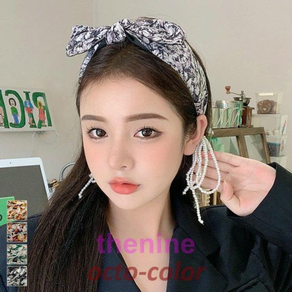 カチューシャ レディース ヘアアクセサリー 髪飾り おしゃれ ヘッドアクセサリー 花柄 リボン パール フェミニン キュート ブラック グリーン オレンジ ベージュ 女子会 お出かけ ファッション 母親 ミセス イベント デート 可愛い 清...