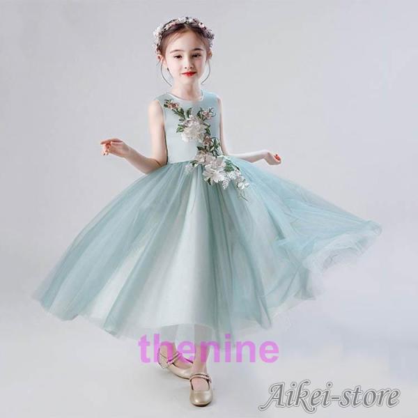 カラー：写真通り  素材：ポリエステル サイズ ：110/120/130/140/150/160cm  セット内容 ：ドレス単品 ※裏地：あり  ※背中ファスナー開き※結婚式や発表会、パーティーなどにぴったりの、で優雅な雰囲気漂う一着です。...