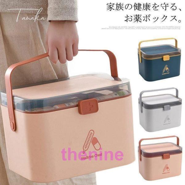薬の箱を1つの救急ボックスにまとめて便利。シンプルな見た目なのに大容量の収納力。インテリア性も良く、お薬、救急関係アイテムはこれ一つで十分★サイズSサイズ：21.4*15.8*14.7cmMサイズ：27.7*20.4*19.4cm素材 PP...