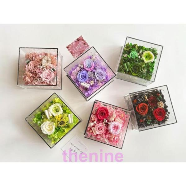 永生花 フラワー ホワイトデー お返し 造花   プレゼント ギフト ボックス 母の日 結婚祝い バレンタイン アレンジメント お祝い お誕生日 【サイズ】（約）14*14*10cm【POINT】枯れない生花で作られたソープフラワー誕生日や...