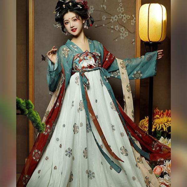 唐装漢服 中華服舞台服装 古典美人服 華流ステージコスプレ衣装 学園祭パーティー ダンス衣装　チャイナドレス　写真撮影ドレス　演出服　振袖　引き裾　送料無料 コスチューム ハロウィン衣装 コスプレコスロリ ハロウイン衣装 民族衣装  レディ...