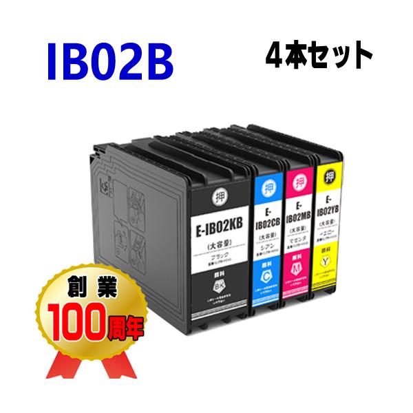 商品名:IB02B 4本セット 互換インク  　(インク増量版）対応メーカー:エプソン(EPSON)用内容 ・IB02KB ブラック・IB02CB シアン・IB02MB マゼンタ・IB02YB イエロー入数: 4個ICチップ:有り　　　　　...