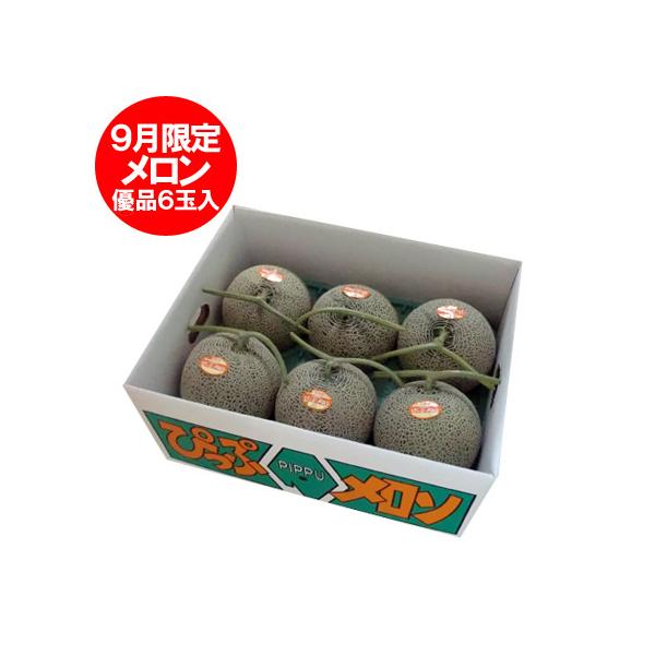 名称：比布メロン / ぴっぷメロン ( 甘雫 ( あましずく ))内容量：ぴっぷ メロン 8kg 6玉 1箱(1ケース)等級・規格：メロン 優品保存方法：メロン を美味しく召し上がって頂く目安比布メロン はツルが枯れメロンの底に多少の弾力が...