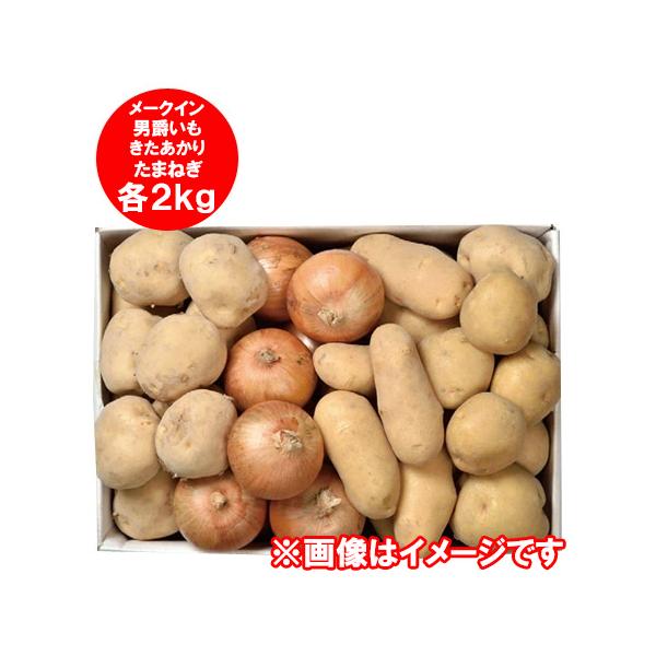 名称：野菜 セット内容量：北海道 男爵いも / きたあかり / メークイン / 玉ねぎ 計8kg(各2kg)(箱含む総重量)野菜の保存方法：じゃがいも だんしゃくいも / 北あかり / メークイン は、ダンボール等に入れ新聞紙などで光が入ら...