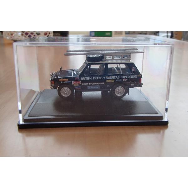 クラシックレンジローバー（２ドア）　ミニカー　紺（ダリエンギャップ仕様）色：紺ダリエンギャップ（Darien Gap）仕様の２ドアクラシックレンジローバーのミニカーです。1/76スケールクリアケース入り