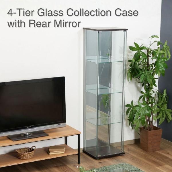 360度楽しめる背面ミラーのガラスコレクションケースお気に入りのコレクションを大切に保管【商品サイズ】幅425×奥行365×高さ1620mm【梱包サイズ】1620ｘ55ｘ420【素材】■構造部材(天板/地板):プリント紙化粧繊維板　■構造部...