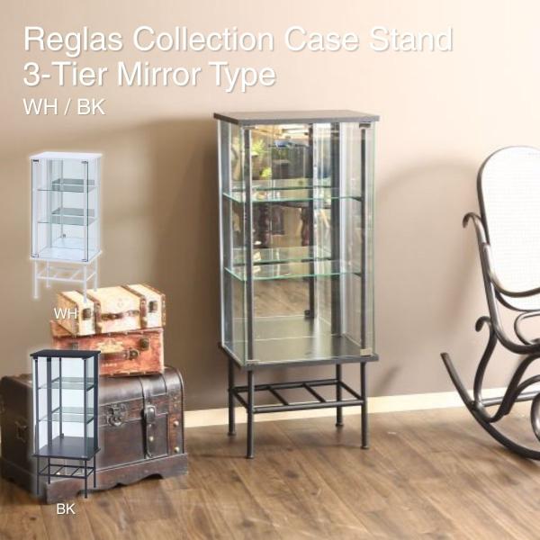 【商品サイズ】幅486×奥行382×高さ1160mm【梱包サイズ】870ｘ460ｘ150【素材】■構造部材(側板・扉板・棚板):強化ガラス　■構造部材(背面ミラー):ガラス(飛散防止フィルム加工)　■構造部材(天板・地板):プリント紙化粧繊...