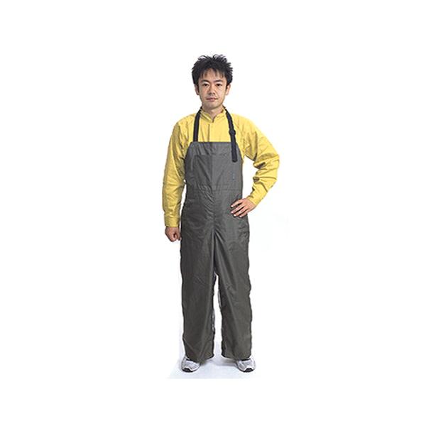 刈払作業中の汚れを防ぐサロペットです。【用途】刈払作業用保護具。【特徴】撥水加工生地が飛んでくる草汁をガードします。後ろ側はメッシュで通気性十分です。携帯やたばこなどの小物が入る胸ポケット付きです。男女兼用です。忌避剤加工が施されているので...
