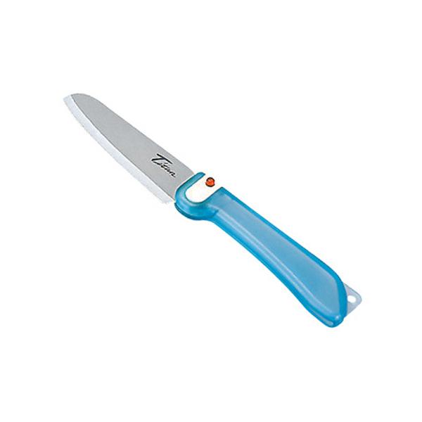 海・山・家・旅行のお供に最適な、軽くて錆びない折込チタンナイフです。【用途】園芸、工具、キッチン、レジャー用折込ナイフ。【特徴】屋外、水中はもちろん海水でも錆びません。軽量なので、ポケットでもどこでも携行に便利です。安心ロックで小さいお子様...