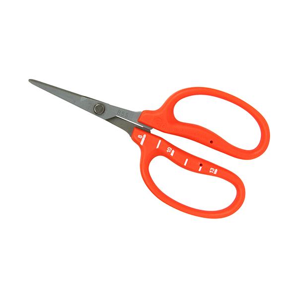 ヤニの付着を防ぐフッ素加工刃、プロ仕様のぶどう手入れ鋏、L型刃仕様です。【用途】ぶどうの房作り、摘粒作業、収穫作業。【特徴】ぶどうのヤニ付着を防ぐ、フッ素加工刃です。刃部に数字目盛表記があり房づくり作業に便利です。長時間作業に適した超軽量4...