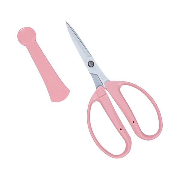 針金切付なのでフラワーアレンジメントに重宝します。【用途】フラワーアレンジメント鋏。【特徴】高級フッ素加工刃でテープ、接着剤が付きにくいです。フラワー用ワイヤー切付きです(18番まで)。【仕様】●全長：160mm。●重量：60g。●刃長：4...