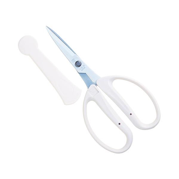 フラワーアレンジメント専用の花鋏です。【用途】生け花やワイヤーなどの切断。【特徴】生花のカットや束ねるフラワーワイヤーのカットが可能です。水やサビに強いステンレス刃に高級フッ素加工を施し、シブやヤニの付着を防ぎます。刃元にワイヤーカット機能...