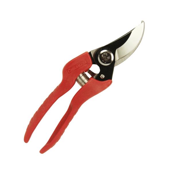 女性でも握りやすい200mm剪定鋏です。【用途】枝の剪定作業用。【特徴】軽量でコンパクト設計です。切った際、手に伝わる衝撃を吸収するダブルソフトクッション採用しています。【仕様】●全長：200mm。●重量：160g。●刃長：50mm。【材質...