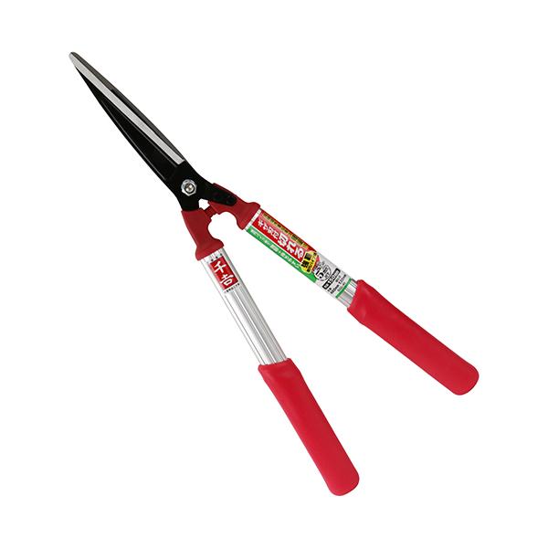 軽量で丈夫な楕円形刈込鋏。【用途】枝葉の剪定・整枝作業。【特徴】横負荷に強い楕円形パイプ。持ちやすく頑丈です。枝滑り防止のギザ刃付きで、枝を逃さずしっかり切断できます。【仕様】●木切断目安：約5mm。●楕円パイプ。●短柄。【材質】●刃部：6...