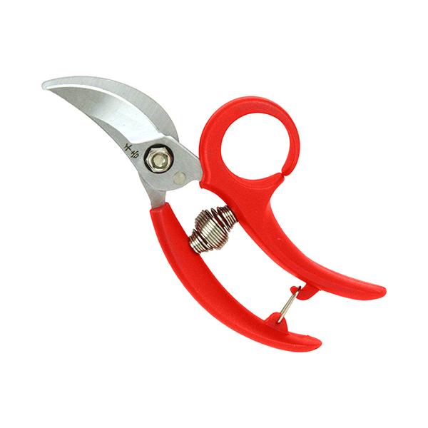 【用途】剪定作業用。【特徴】剪定・収穫作業中、鋏を置かず両手が作業が出来ます。丸型リングに指を入れて使用することで、剪定・収穫作業中のわずらわしい鋏の置き持ちから開放され、両手で作業する事が出来ます。軽量コンパクトなので、手の小さい女性や大...