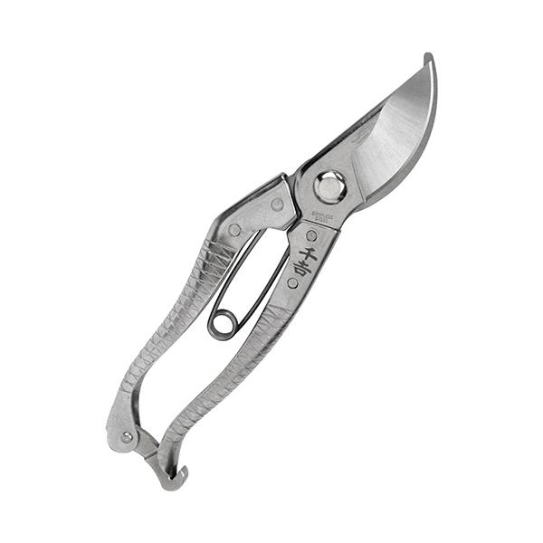 ≪用途≫剪定鋏。≪特徴≫剪定・整枝作業用です。錆びにくいオールステンレス製です。≪仕様≫●全長：約200mm。●生木切断能力：15mm。≪材質≫●ステンレス。≪注意事項・その他≫本来の用途以外には使用しないで下さい。使用前には本体あるいは部...