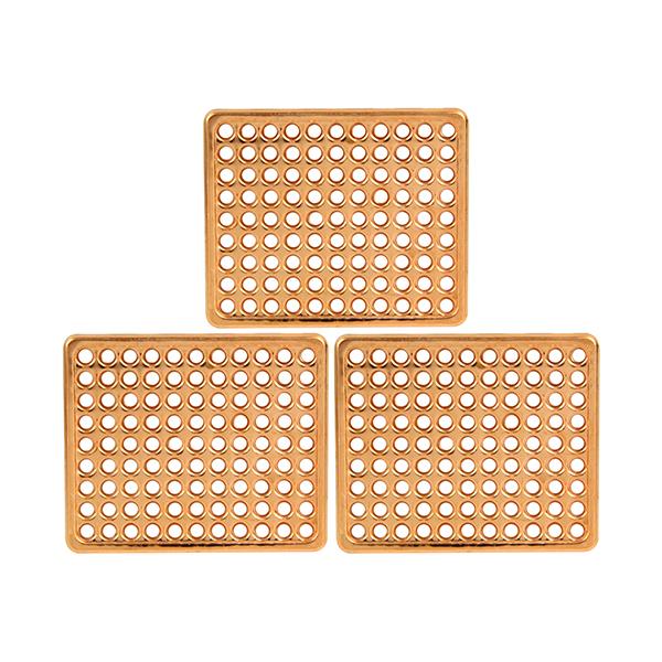 ≪用途≫鉢植用銅鉢底。≪特徴≫鉢底からの土の流出防止、ナメクジの侵入防止に最適です。銅イオンがナメクジ・ミミズ等虫をシャットアウトできます。≪仕様≫●サイズ：60mm×50mm。●3枚入。●角型。≪材質≫●銅。≪注意事項・その他≫