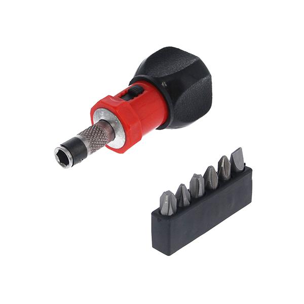 ラチェット機構で片手でラクラク作業が出来ます。【用途】ネジ締め・緩め作業。【特徴】PZ2・PZ3が入っているため組み立て家具、スキー、スノーボートのビンディング等に最適です。【仕様】●6本組。●セット内容：＋1・＋2・＋3・ー6・PZ2・P...