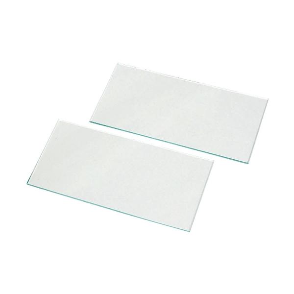 スパッタから手持ち面を守ります。【用途】電気溶接用。【特徴】電気溶接向け遮光面の交換用カバープレートです。ガラス製のカバープレートです。【仕様】●2枚入。【材質】●ガラス。【注意事項・その他】