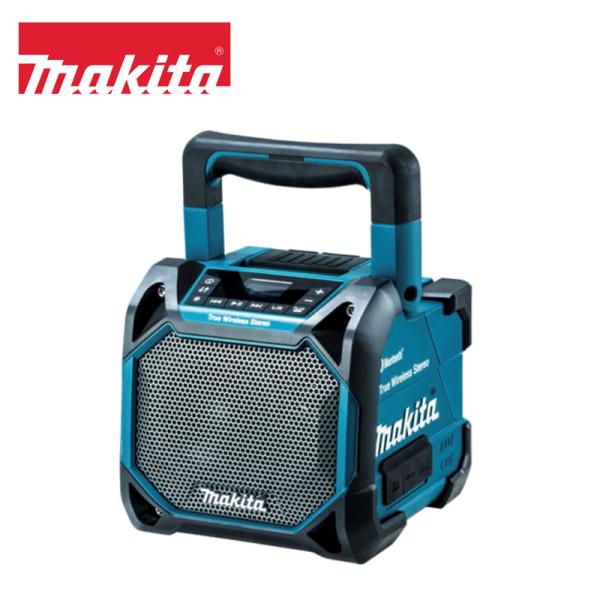 【品名】マキタ　10.8V/14.4V/18V/AC100V充電式スピーカ 本体のみ【品番】MR203【カラー】青【入力端子】AUX【電源】スライド式バッテリ：マキタDC10.8V、14.4V、18V　家庭用電源：AC100V（50/60h...