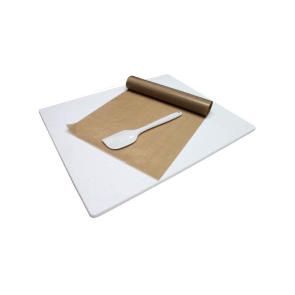 当店独自の人気製菓道具を3点、送料込みでセットにしました！　お試し用に、買い置きにオススメです！■人工大理石のし台薄型 大：サイズ413X530XH6mm/重量:約2500g人工大理石のし台は、システムキッチンの天板の端材で製作しております...