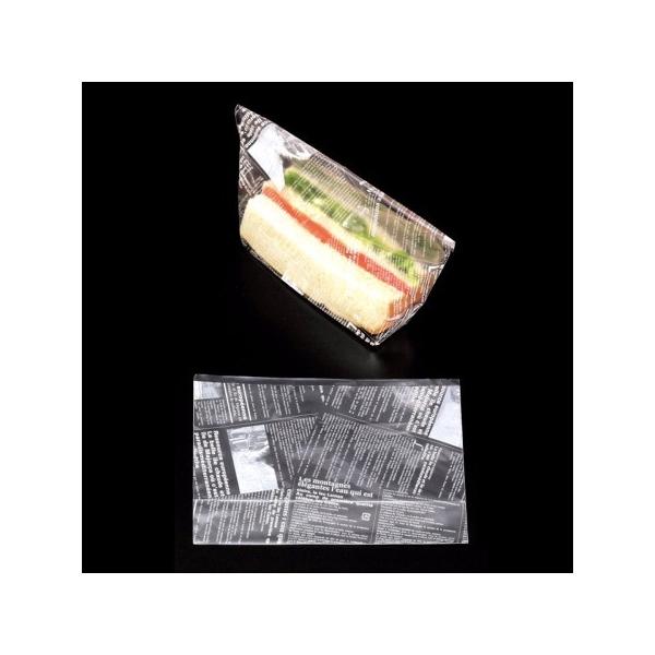 サンドイッチ用の袋です。マチがあるのでマフィンや菓子パンなどに広くお使いいただけます。材質 ：OPPサイズ：約厚0.03X210X150＋40(底マチ)mm