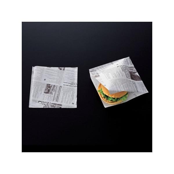 バーガーやシュークリーム、肉まん、ドーナツなどにぴったり♪　L字型開口なので開きやすく食べやすいおなじみの形の袋です。手を汚さずに食べられます。サイズ：約150mm角