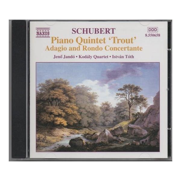 シューベルトピアノ五重奏曲 イ長調 「ます」 Op. 114, D. 667アダージョとロンド・コンチェルタンテ ヘ長調 D. 487イェネ・ヤンドー（ピアノ）イシュトヴァーン・トート（コントラバス）コダーイ・クァルテット中古ＣＤです。輸入...