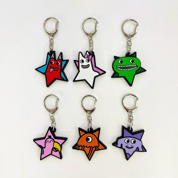 【発売日：2024年01月31日】[1~2営業日]【76％OFF】＜【character goods】Garten of Banban トレーディング星形ラバーキーホルダー（全6種）【BOX】＞＜キャラクター雑貨(character goo...