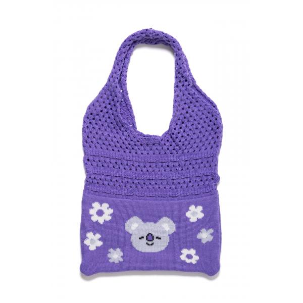 お取り寄せに[5〜9営業日前後]【39％OFF】＜【bag_pouch】BT21_FLOWER クロシェバッグ KOYA＞＜バッグ・ポーチ(bag_pouch)＞＜トートバッグ＞＜LINE Friends Japan株式会社＞＜好評発売中＞