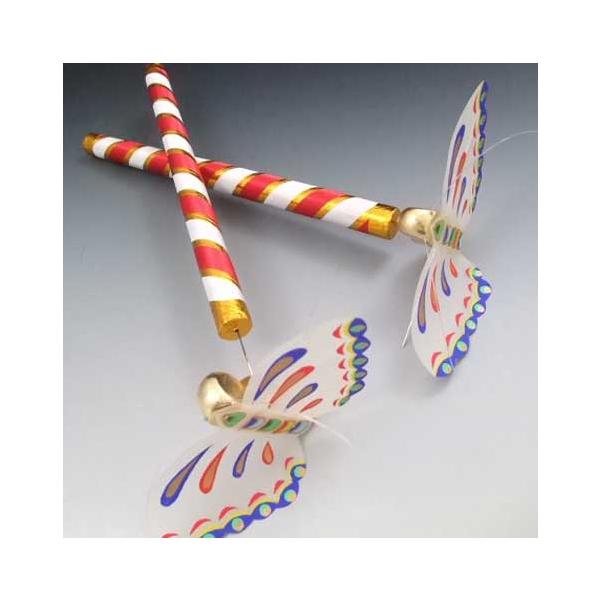 踊り小道具に使う玉屋振出蝶です。【長さ】30cm　振り出し時：50cm※受注生産品のため、発送まで少々お時間がかかります。ご希望納期がございましたら、予めご連絡お願い致します。また、返品・交換ができません。予めご了承願います。